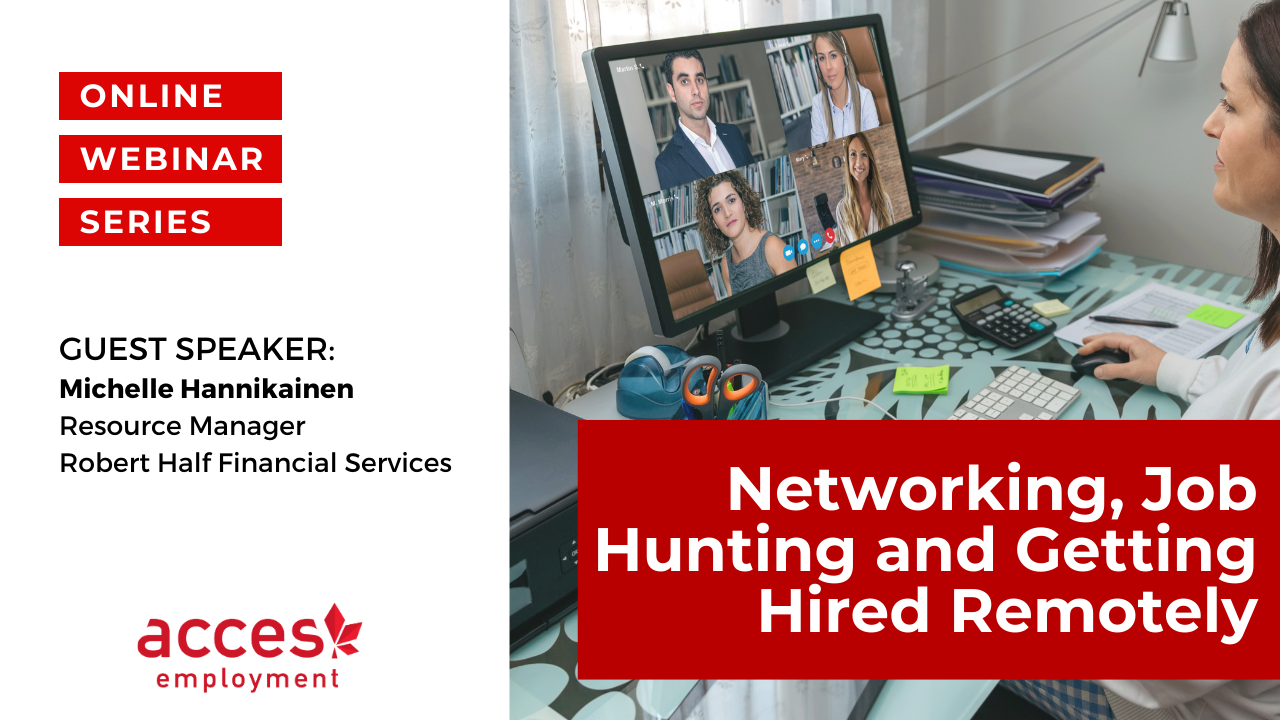 Webinar: Networking, Job Hunting and Getting Hired Remotely - ACCES ...